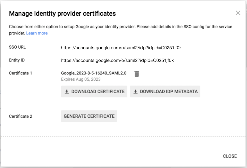Single Sign-on (SSO) Setup