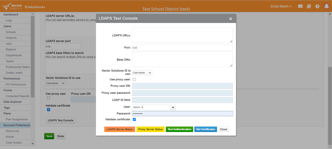 LDAP (Active Directory) Setup (For Education)