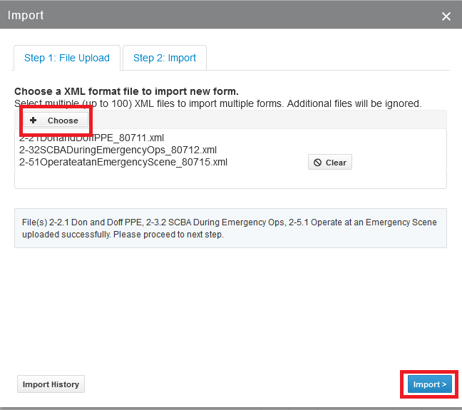 Exporting and Importing Forms