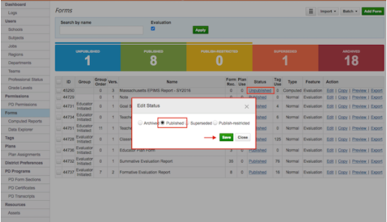 Running the Massachusetts EPIMS Report