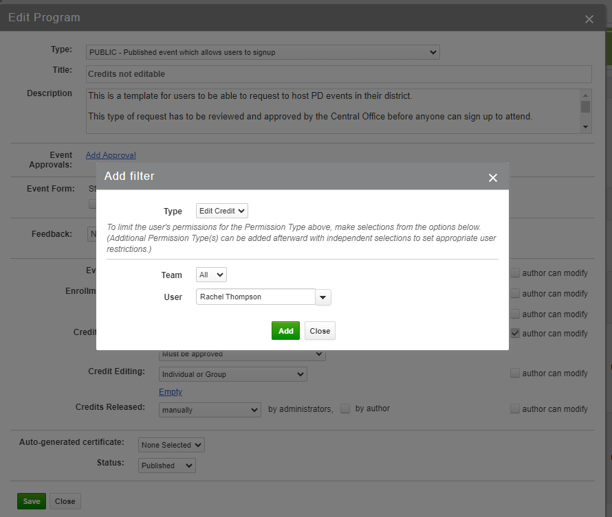 Release Announcement for PD Tracking: Permissions for the Credit Multiplier