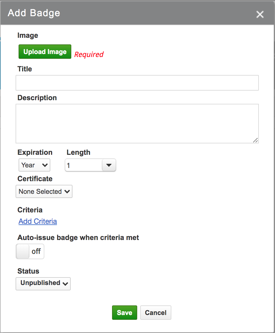 Badging (micro-credentialing) Set Up- For Administrators