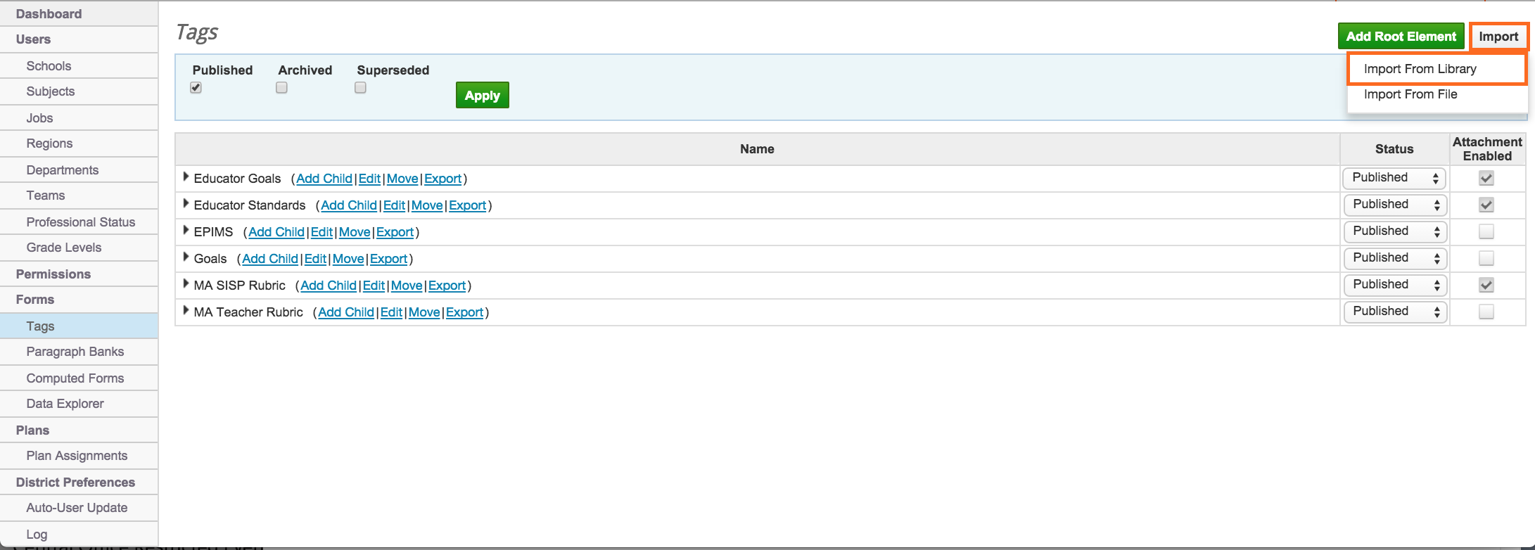 Tagging Implementation