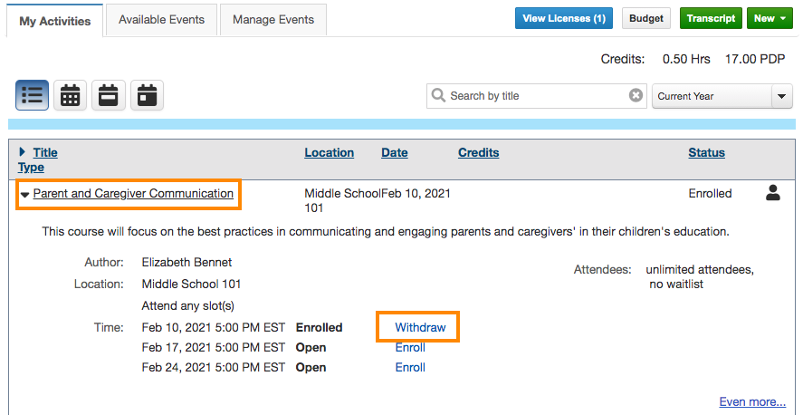 PD Tracking Training (For Educators)