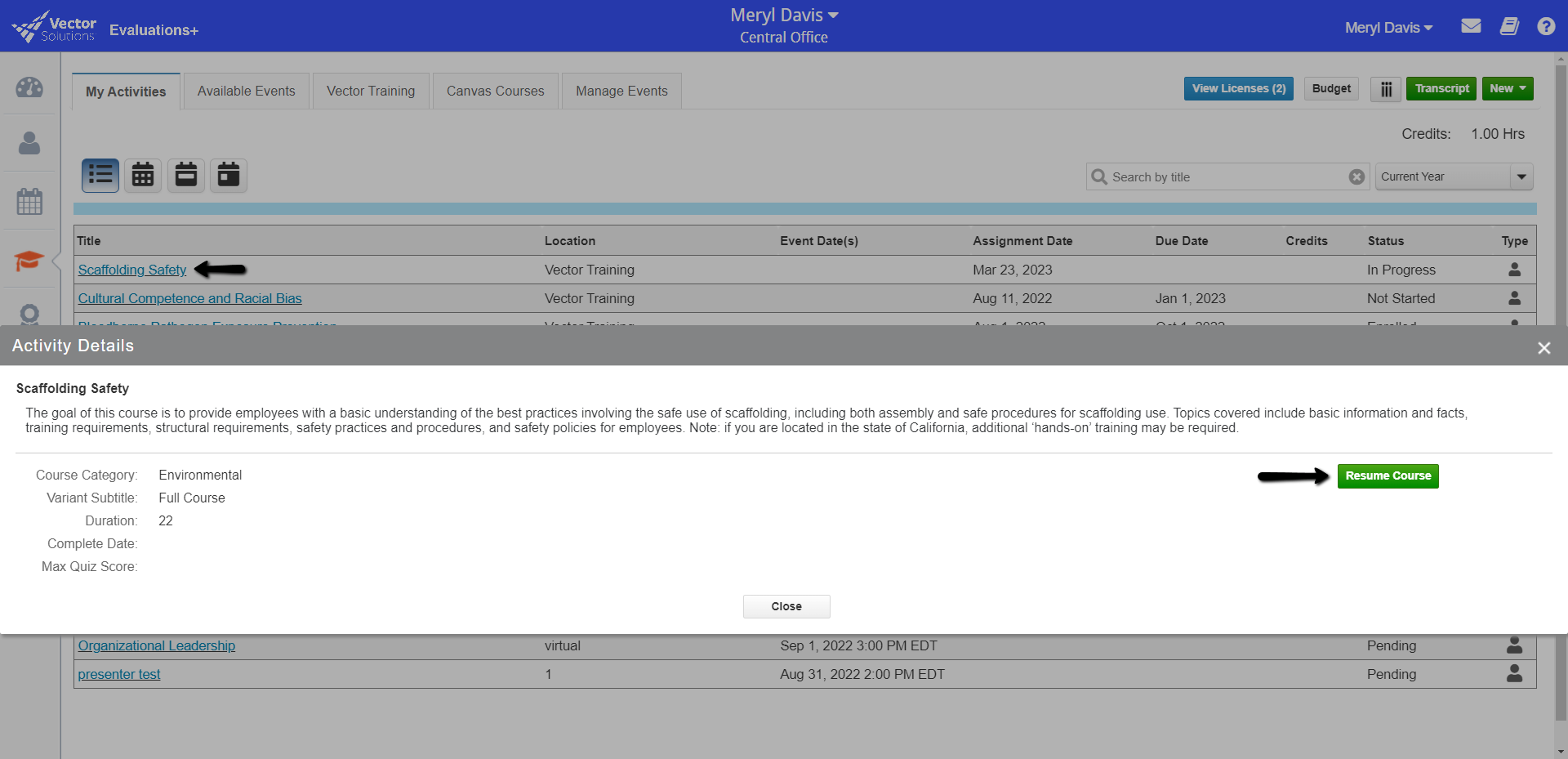 Integration: Vector Training, K-12