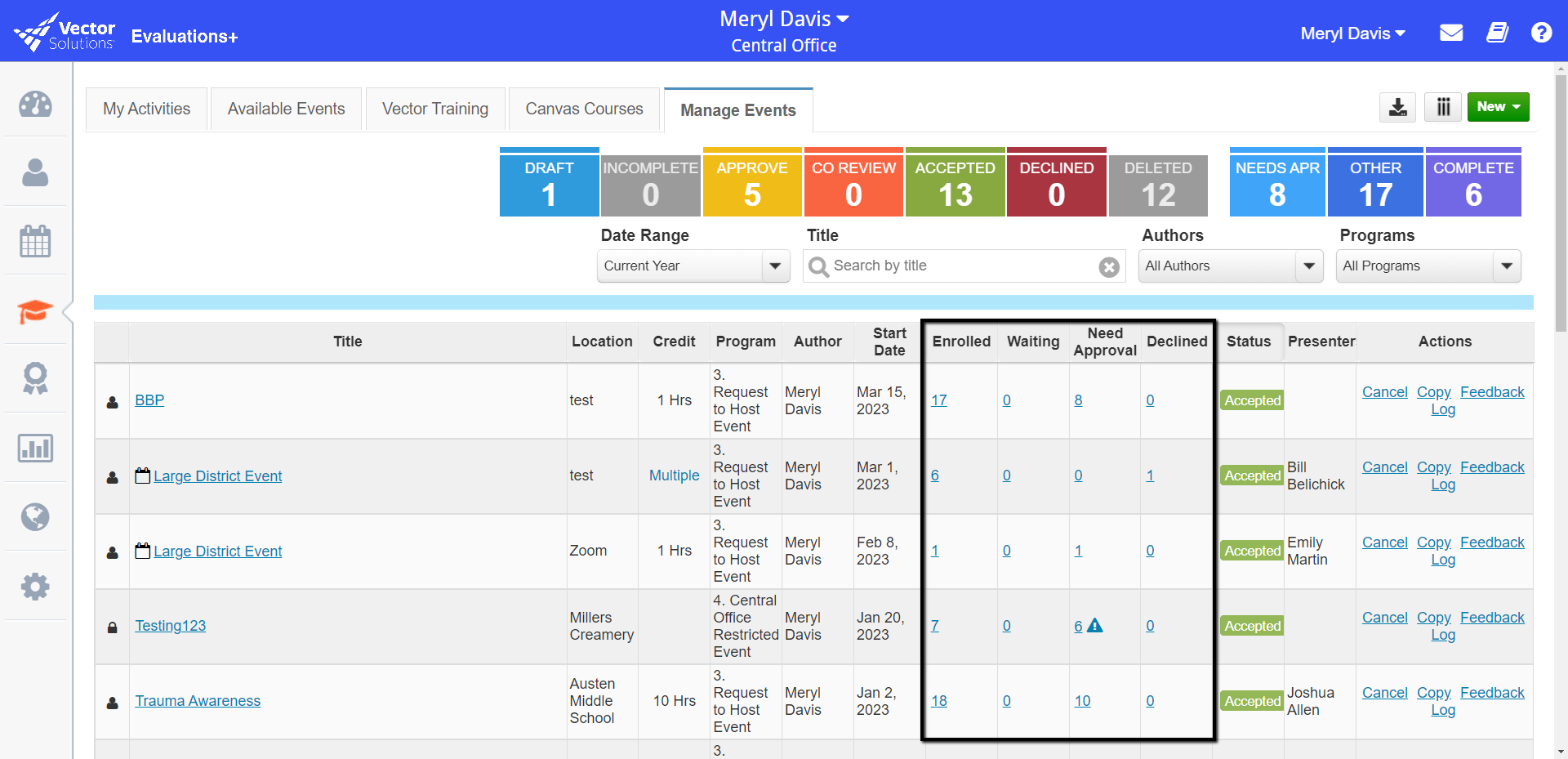 Manage PD Attendance