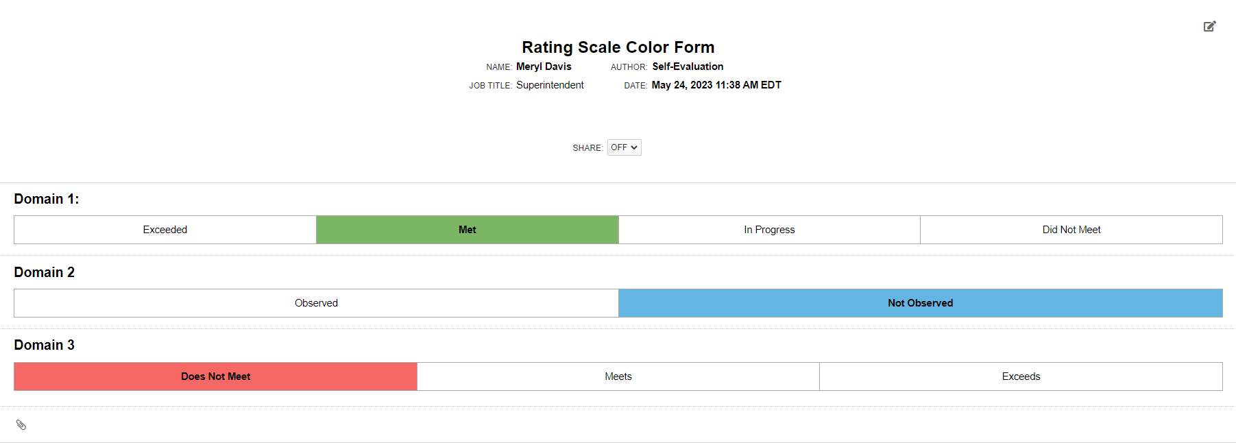 Changing the colors on a Rating Scale
