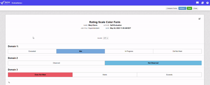 Changing the colors on a Rating Scale
